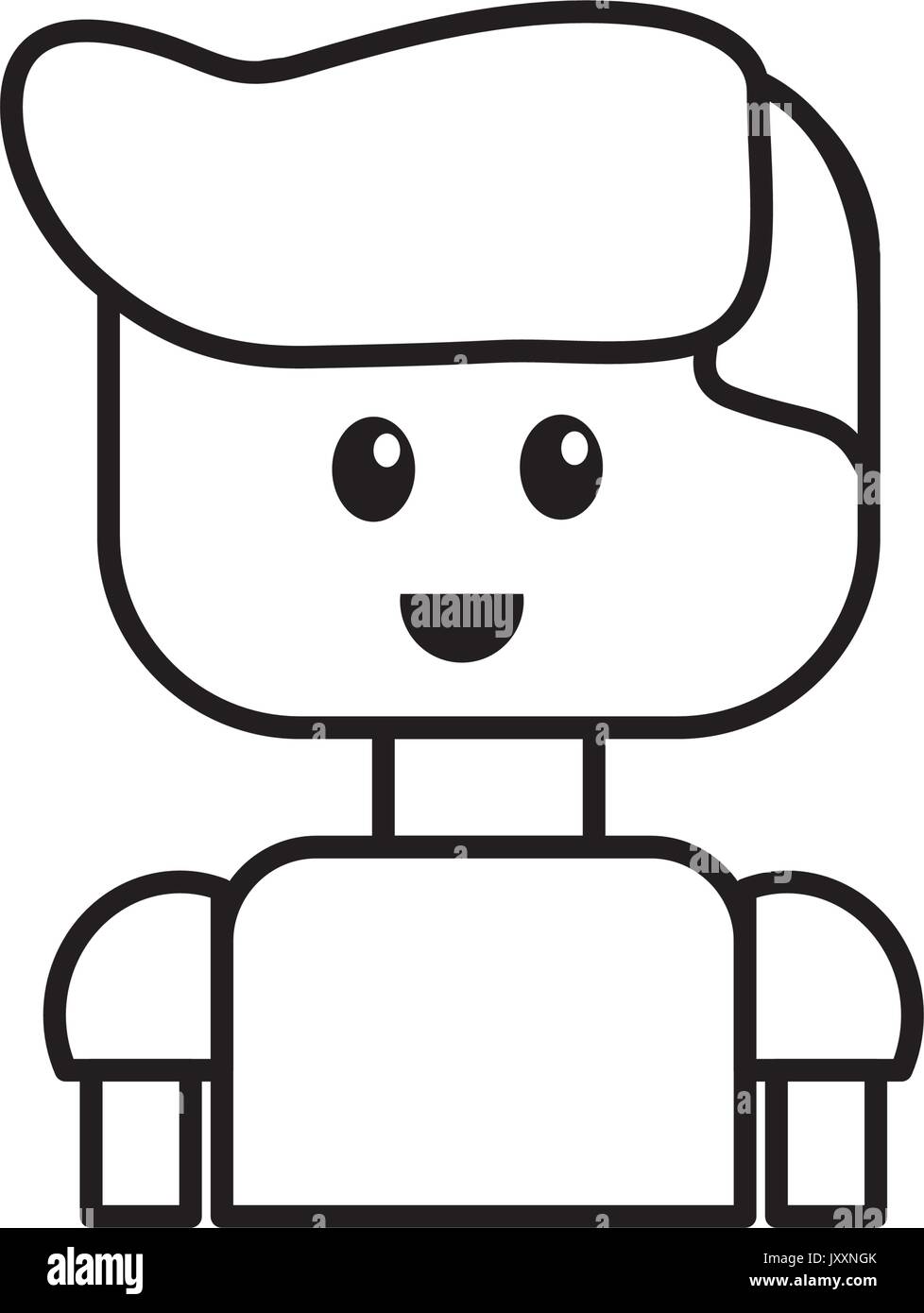 line man character to video game technology play Stock Vector Image ...