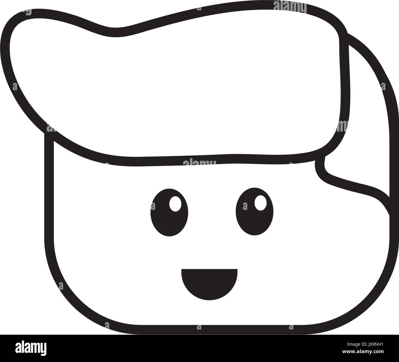 line man character head to video game technology play Stock Vector ...