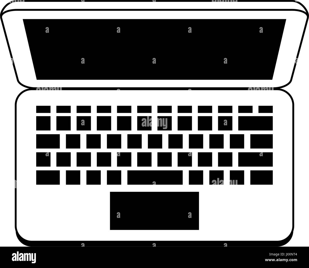 Computer topview icon Black and White Stock Photos & Images - Alamy