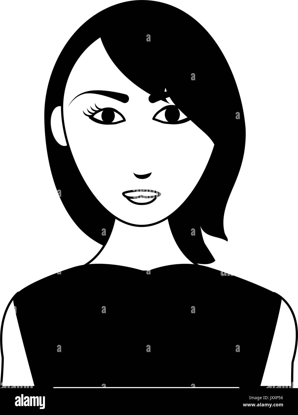 Urban lifestyle portrait female person Stock Vector Images - Alamy