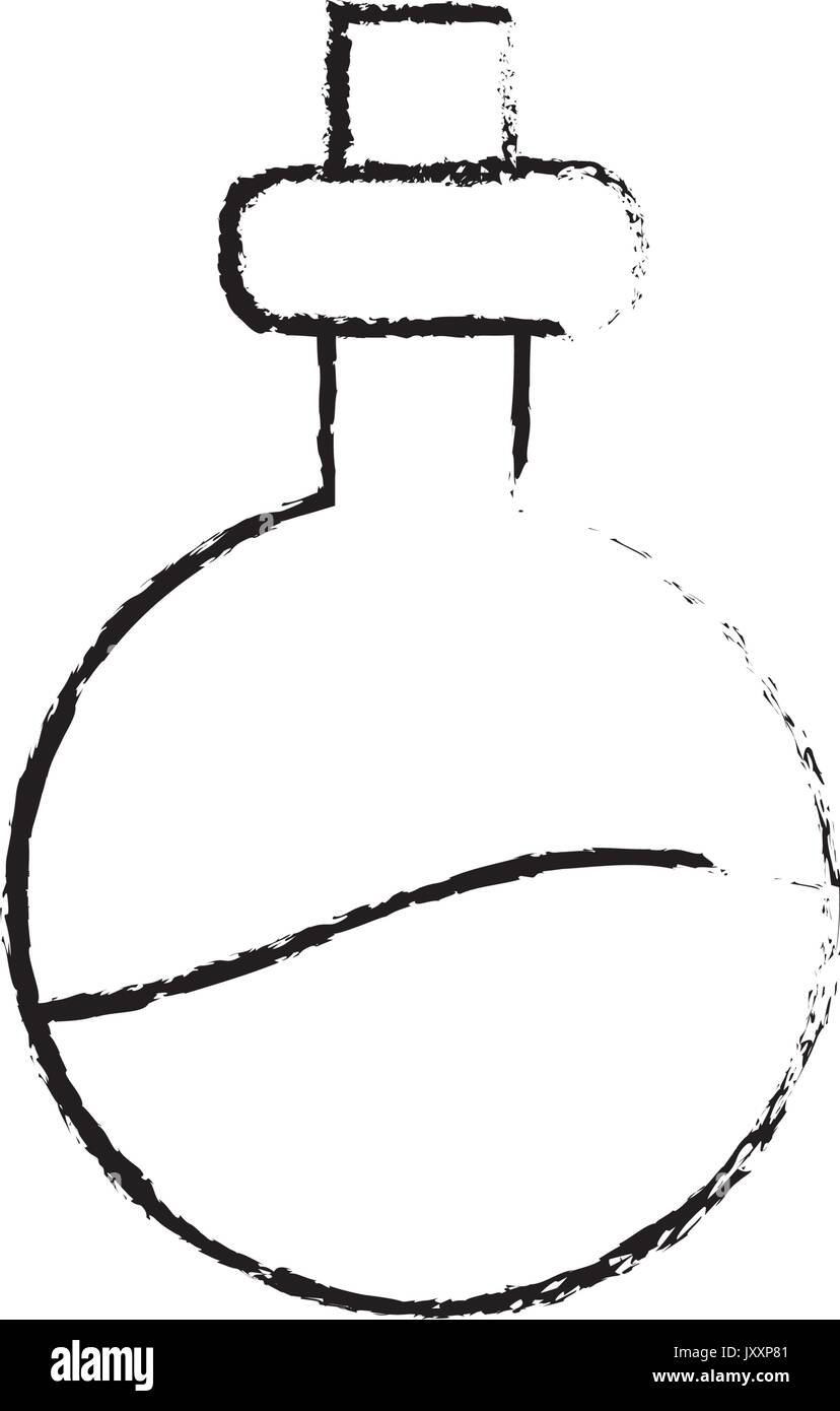 figure erlenmeyer flak with chemical potion experiment Stock Vector ...