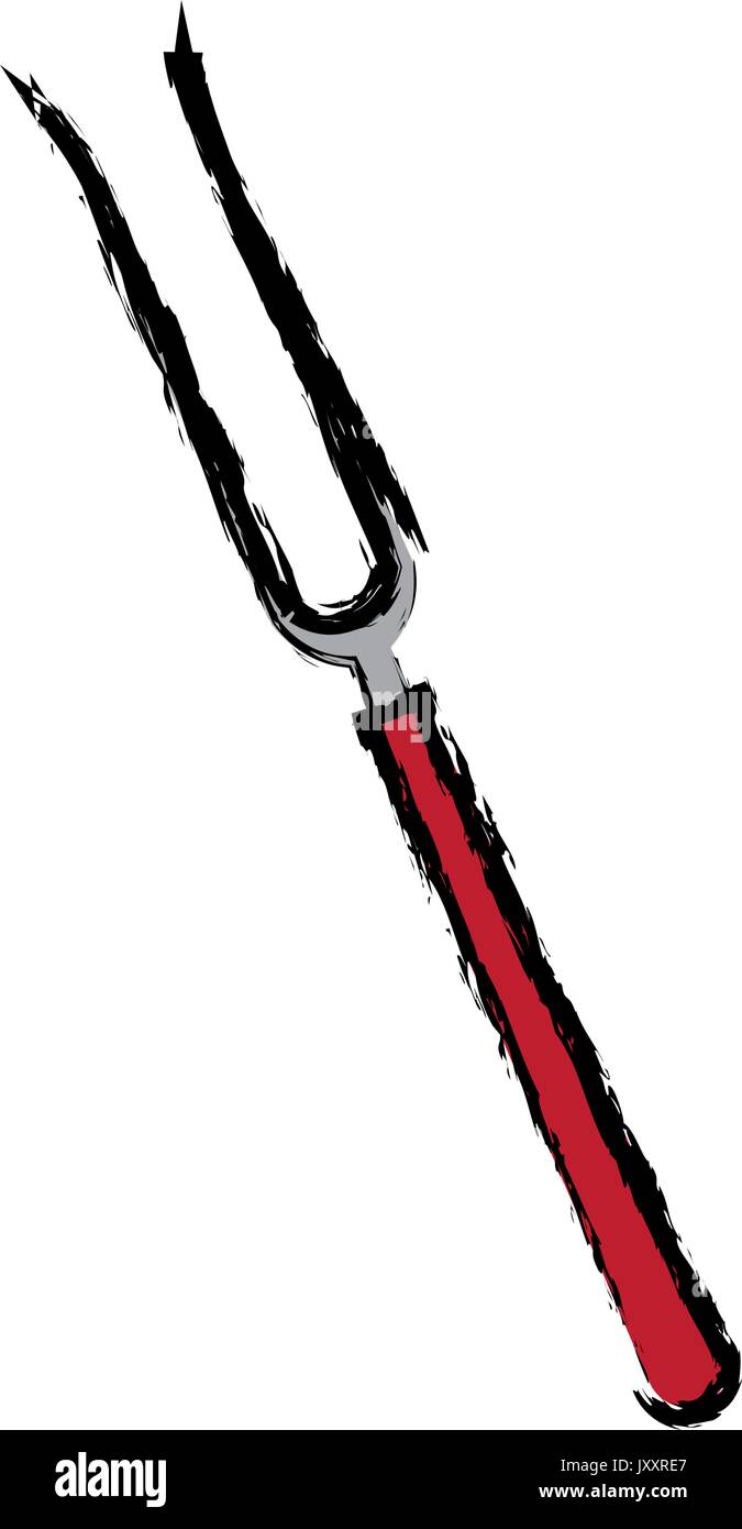 grill fork tool cooking kitchen icon Stock Vector Image & Art - Alamy