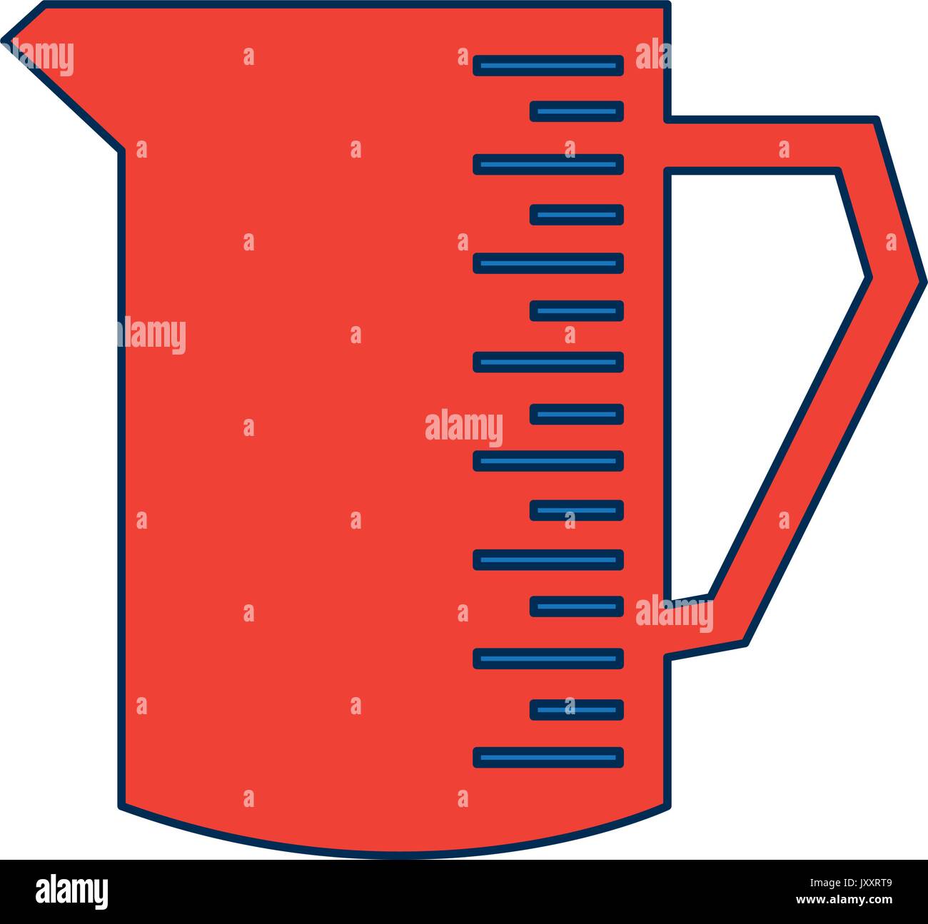 pitcher kitchenware cooking utensil handle empty Stock Vector Image ...