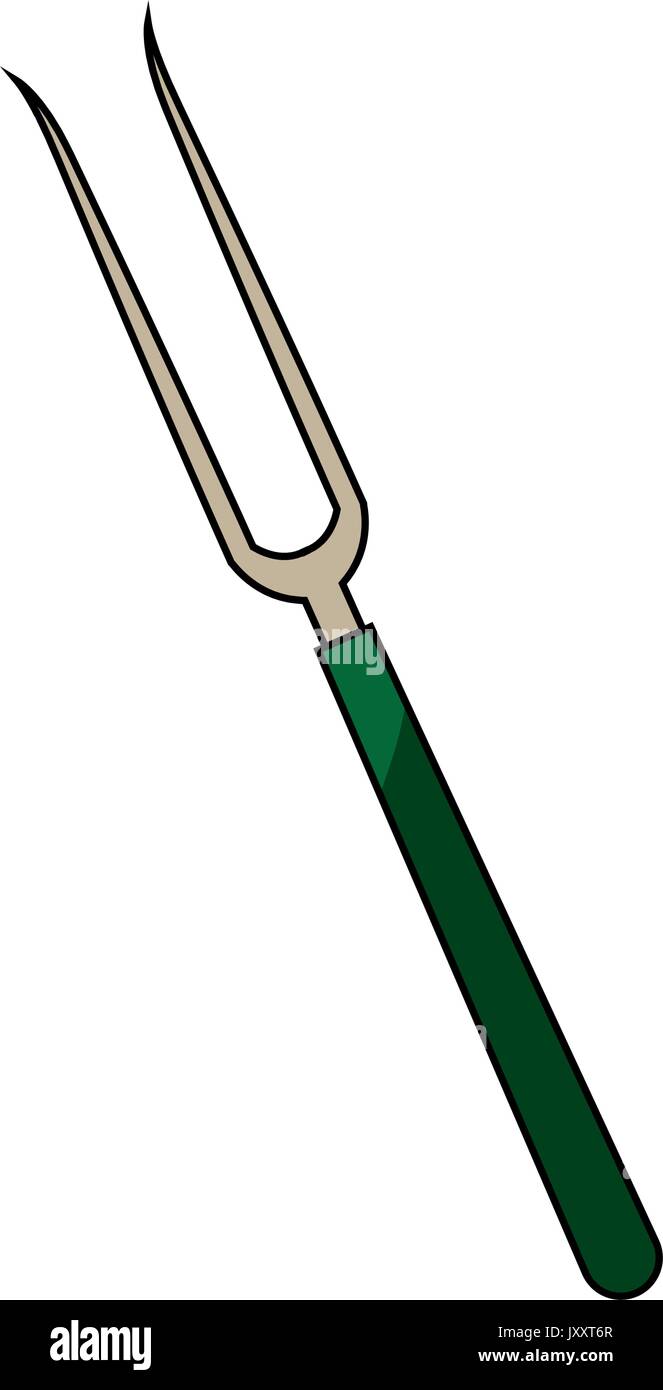 grill fork tool cooking kitchen icon Stock Vector Image & Art - Alamy