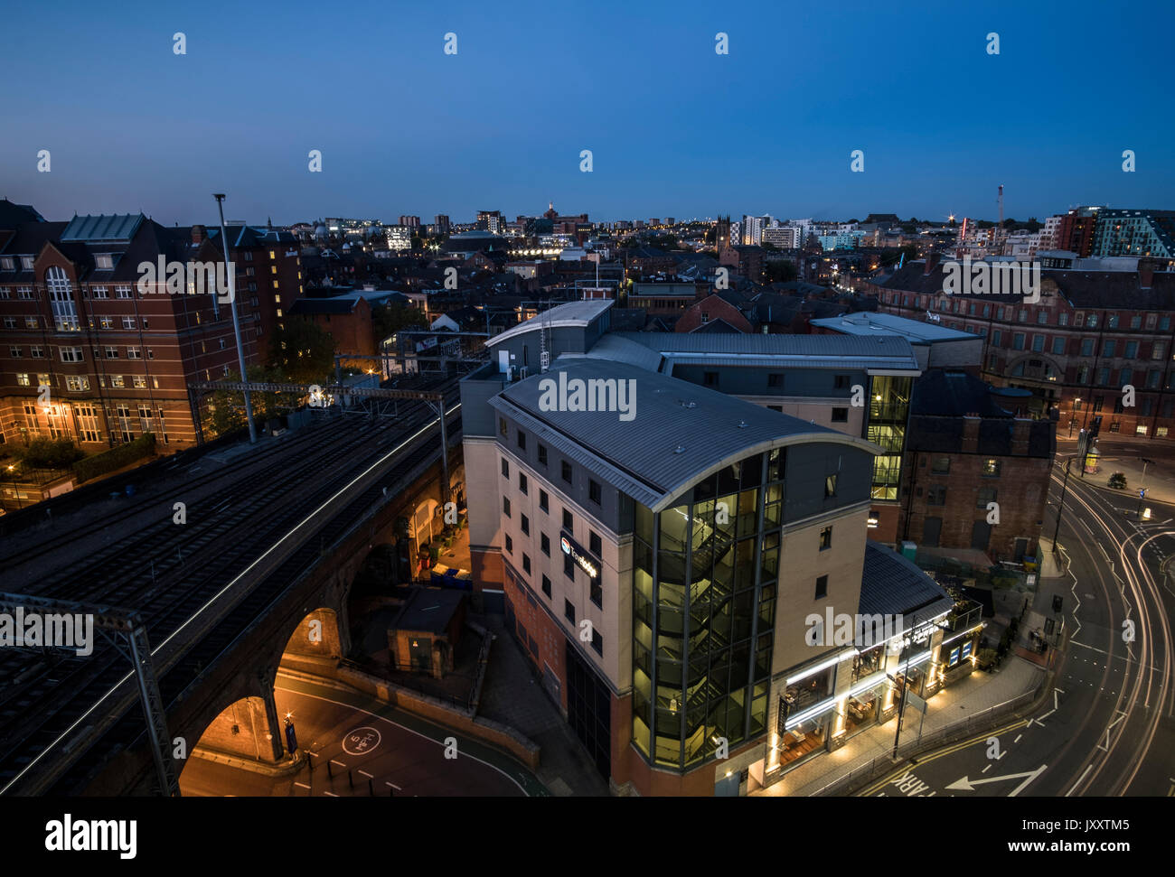 Beautiful views across Leeds at sunset in the summer of 2017 Stock ...