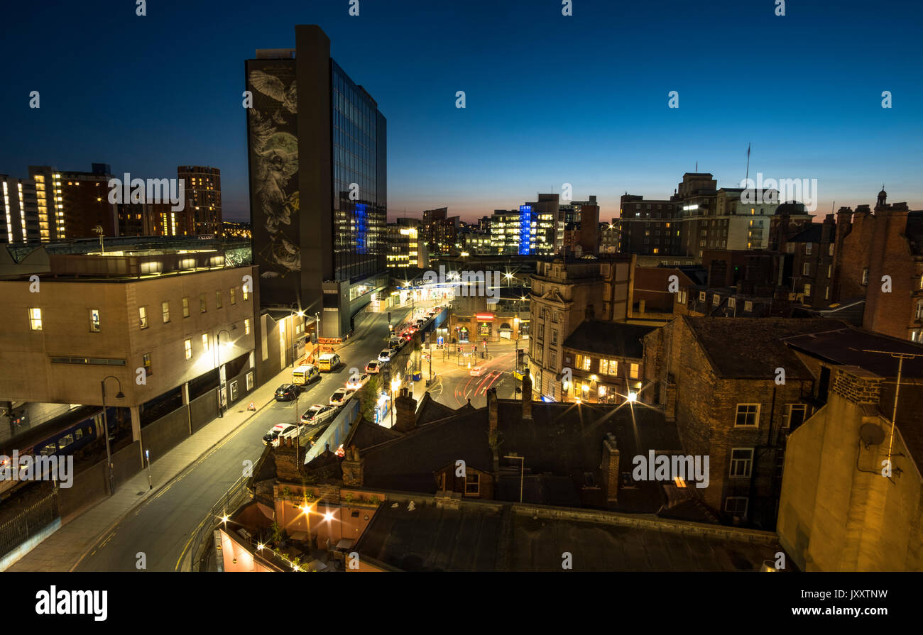 Beautiful views across Leeds at sunset in the summer of 2017 Stock ...