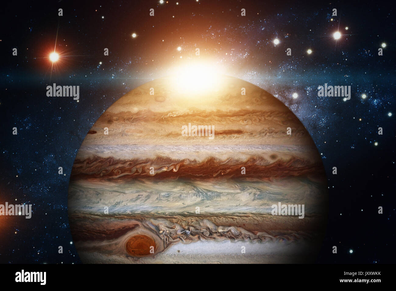 Solar System - Jupiter. It is the fifth planet from the Sun and the ...
