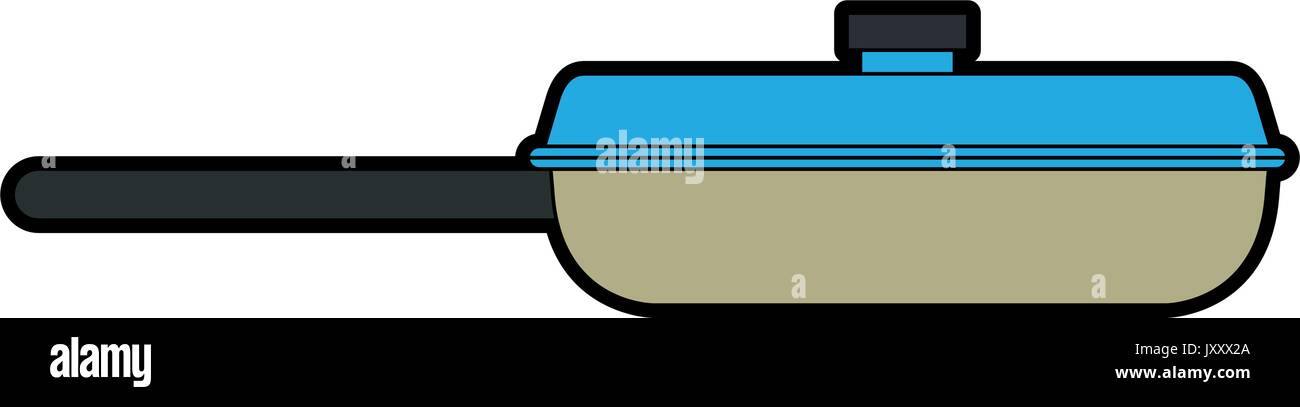 frying pan for cooking handle round object Stock Vector Image & Art - Alamy