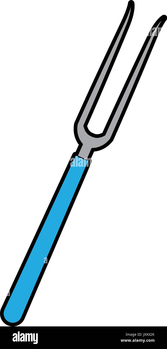 grill fork tool cooking kitchen icon Stock Vector Image & Art - Alamy