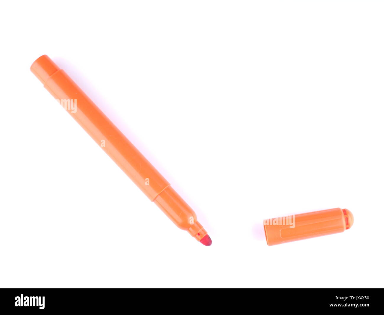 Markers on white background Stock Photo - Alamy