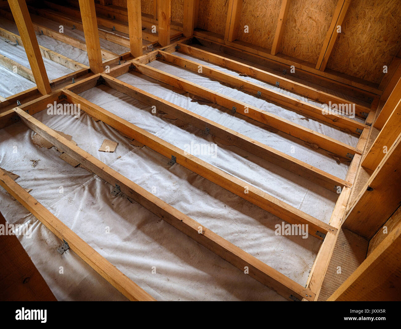 Flooring in frame house Stock Photo - Alamy