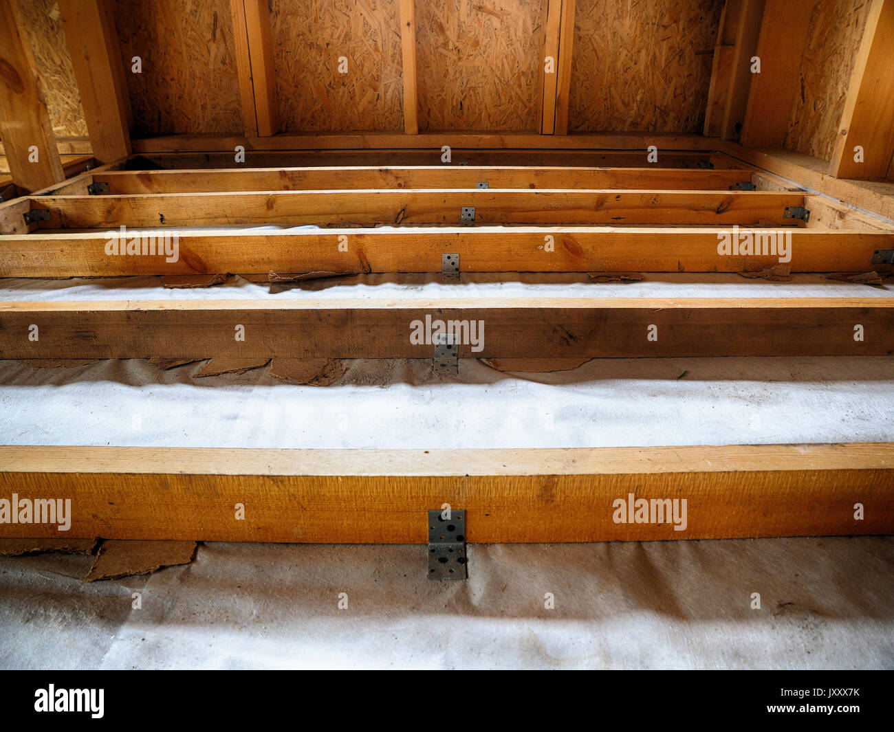 Flooring in frame house Stock Photo - Alamy