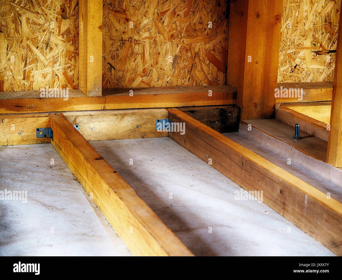 Flooring in frame house Stock Photo - Alamy