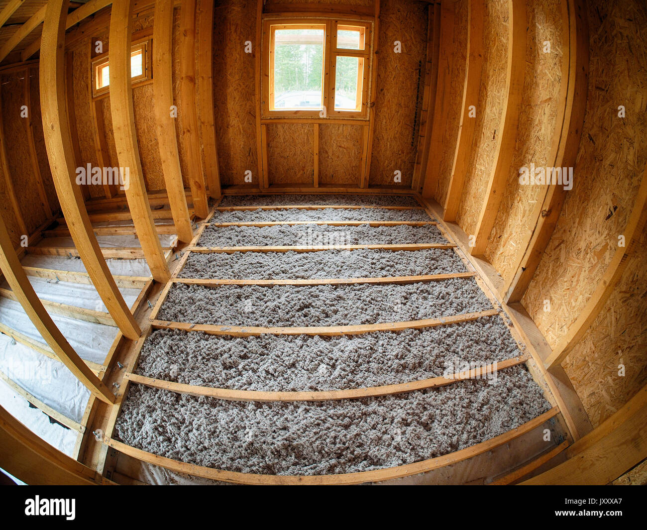 Flooring in frame house Stock Photo - Alamy