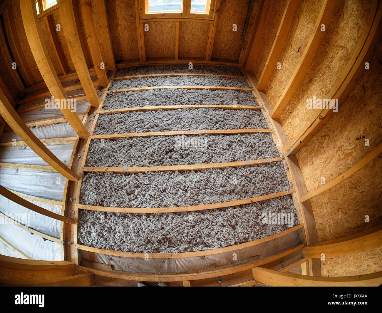 Flooring in frame house Stock Photo - Alamy
