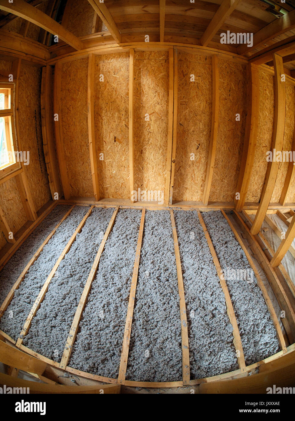 Flooring in frame house Stock Photo - Alamy