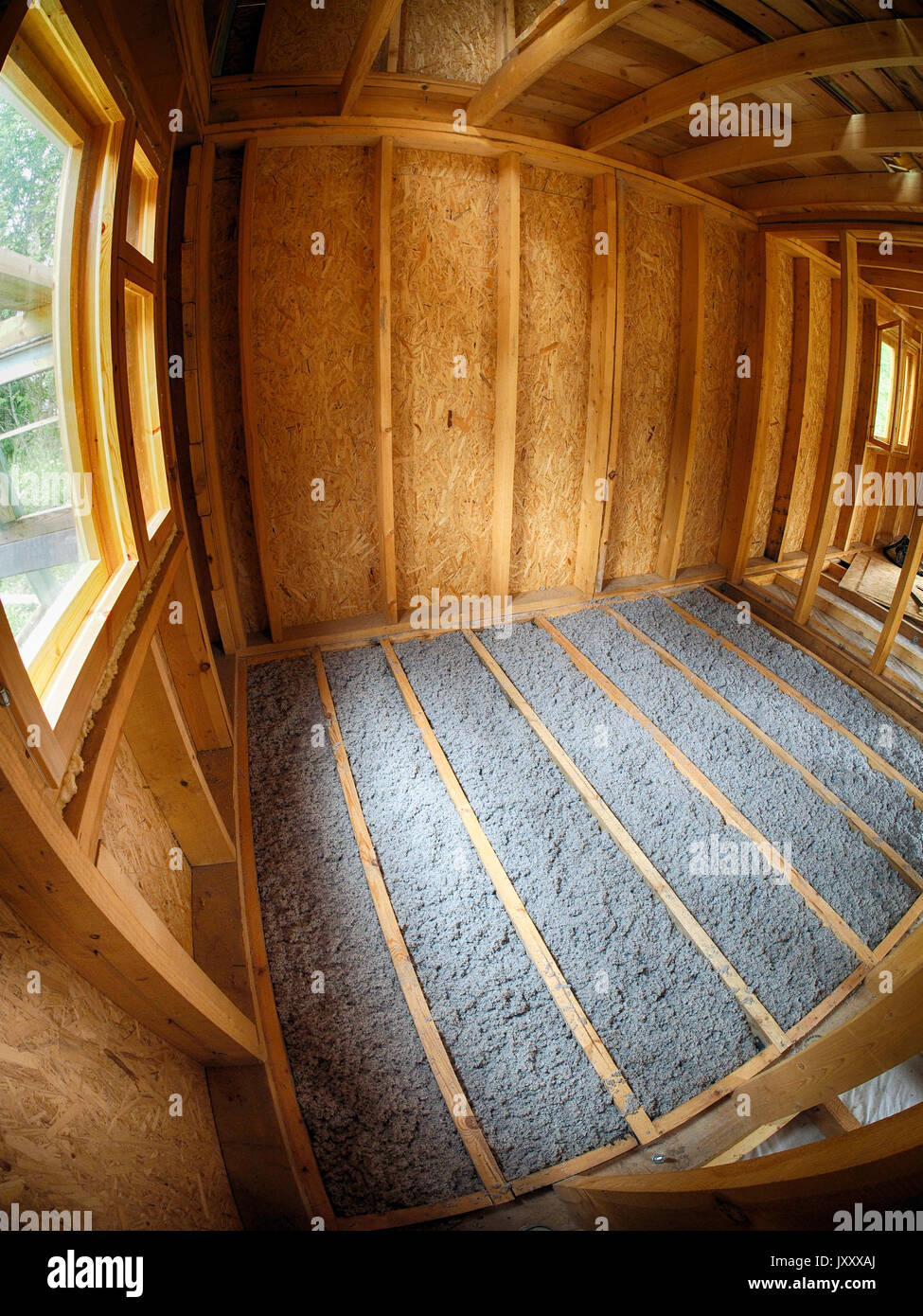 Flooring in frame house Stock Photo - Alamy