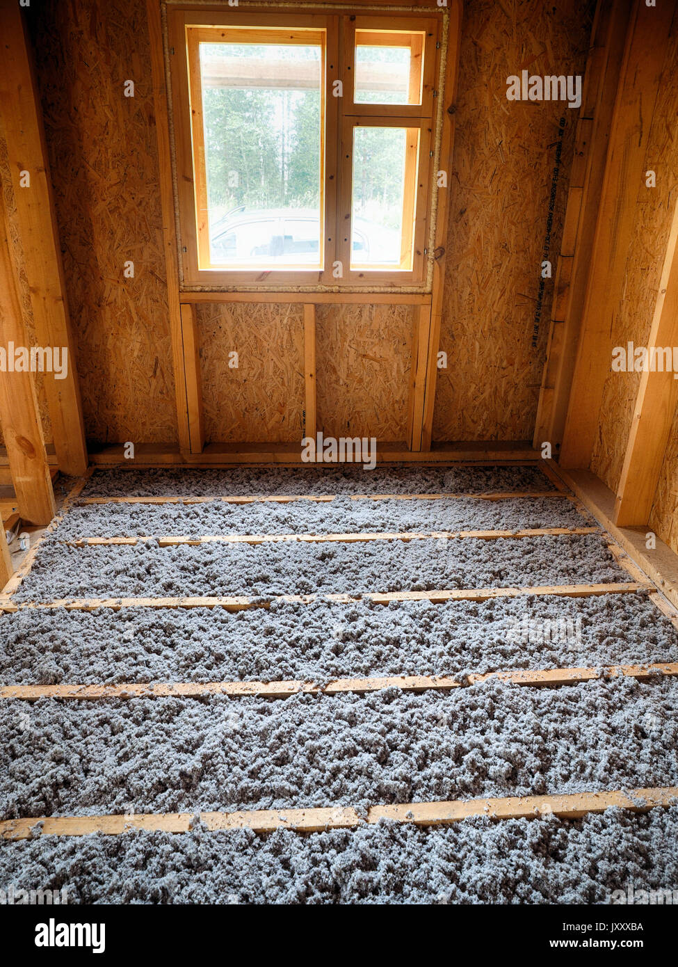 Flooring in frame house Stock Photo - Alamy