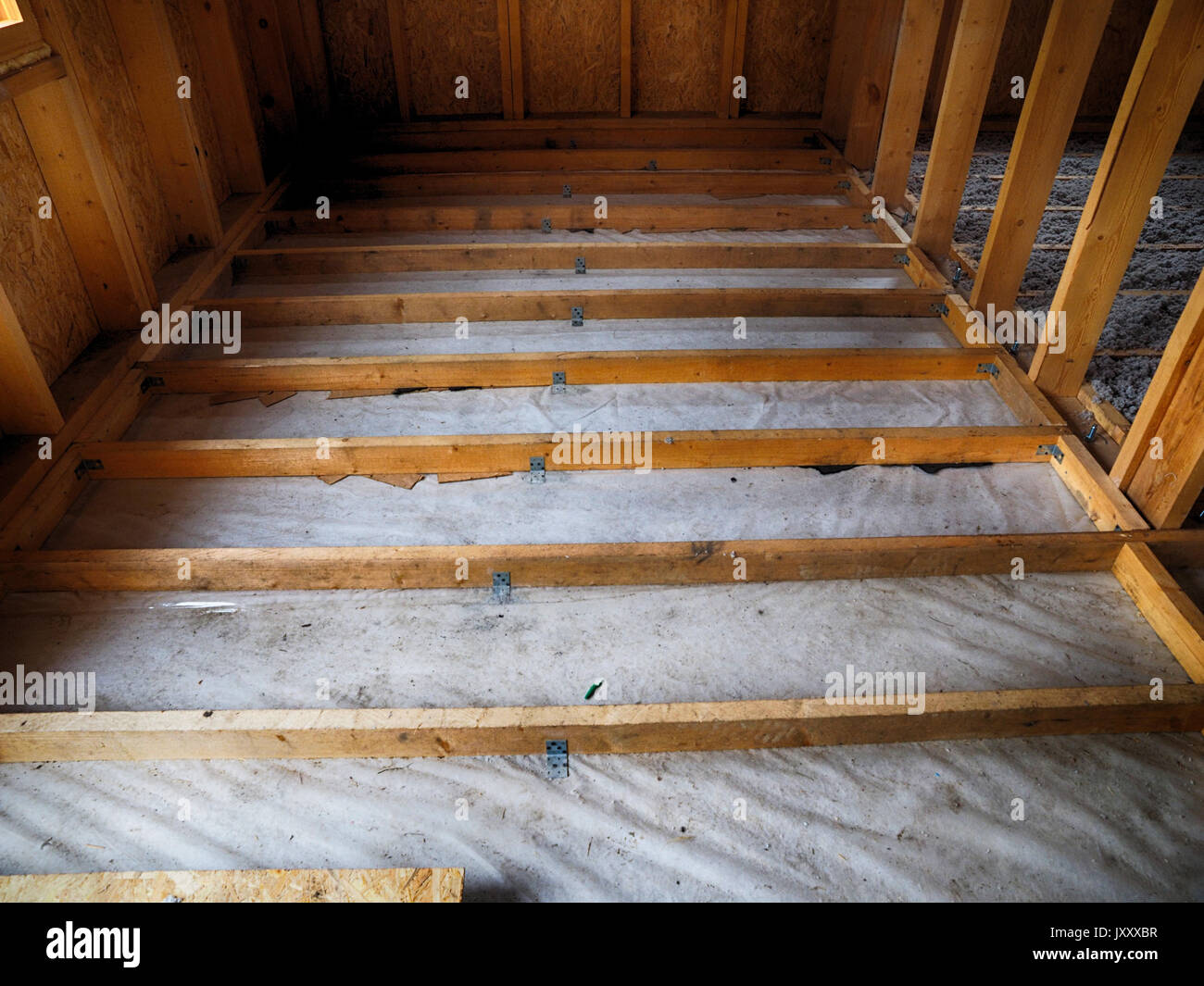 Flooring in frame house Stock Photo - Alamy