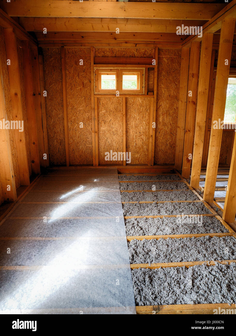Flooring in frame house Stock Photo - Alamy