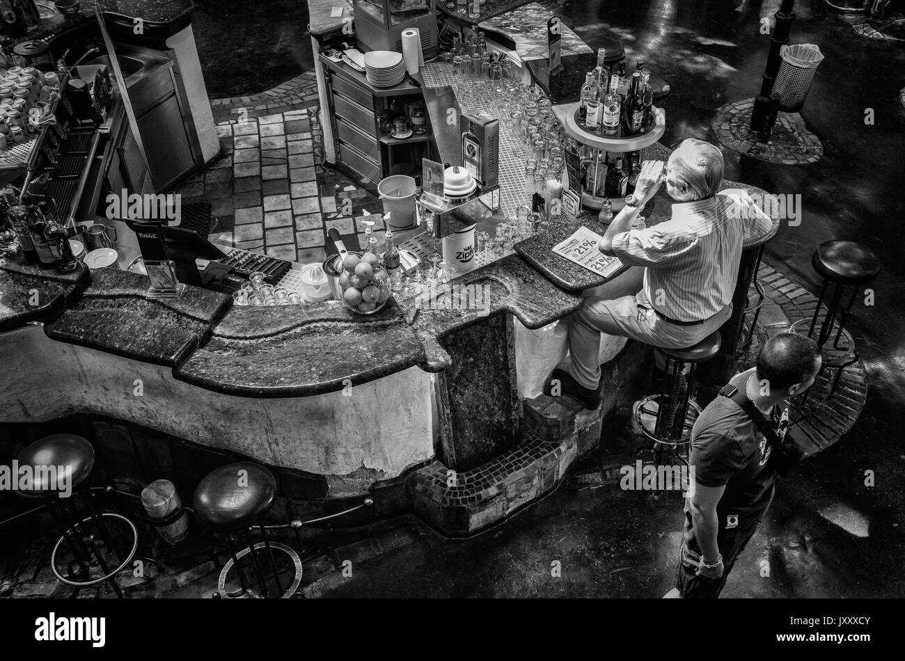 Bar counter table hi-res stock photography and images - Alamy