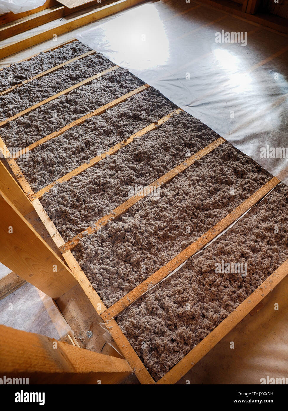 Flooring in frame house Stock Photo - Alamy