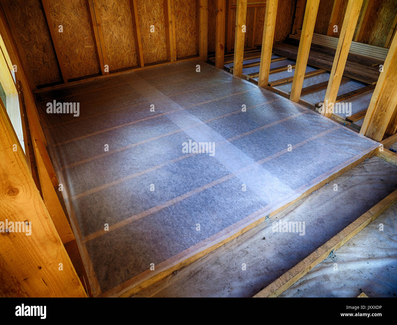 Flooring in frame house Stock Photo - Alamy