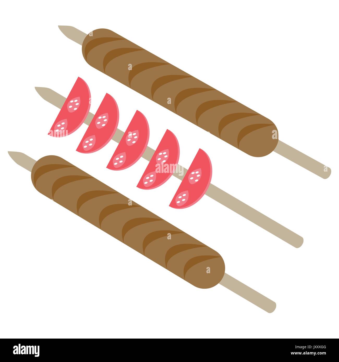 Turkish cuisine tomato kebab Stock Vector Images - Alamy