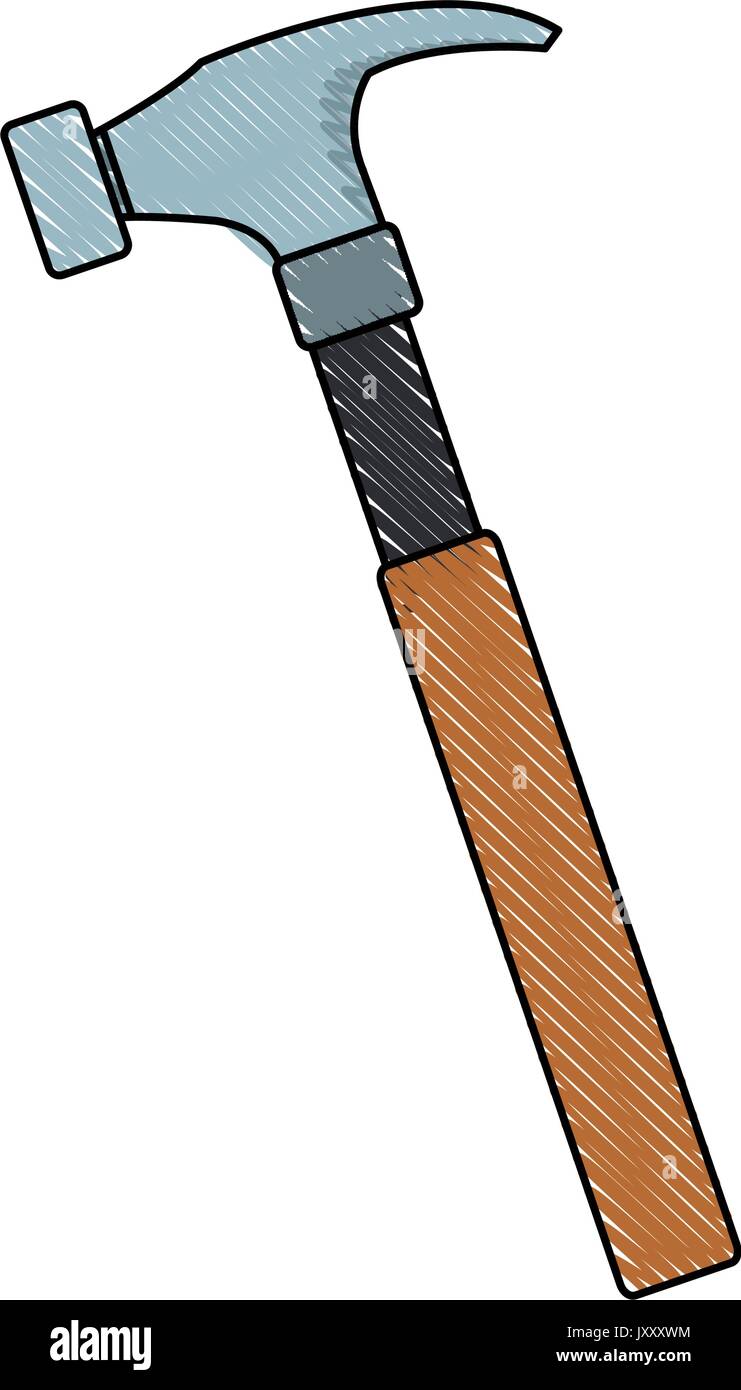 carpenter hammer tool construction element Stock Vector Image & Art - Alamy