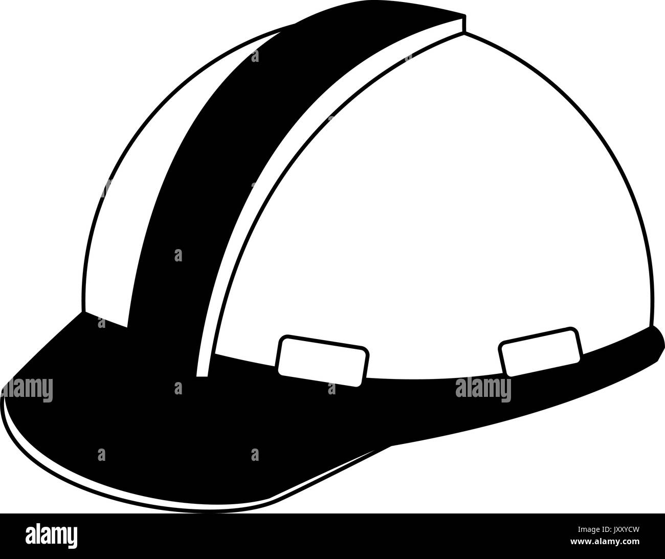 construction helmet element safety in construction work Stock Vector ...