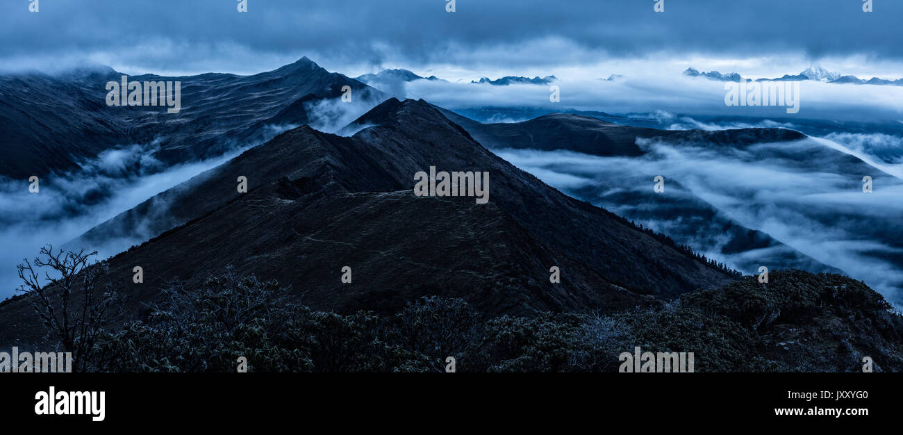 Baoxing County scenery of Sichuan province in China Stock Photo - Alamy