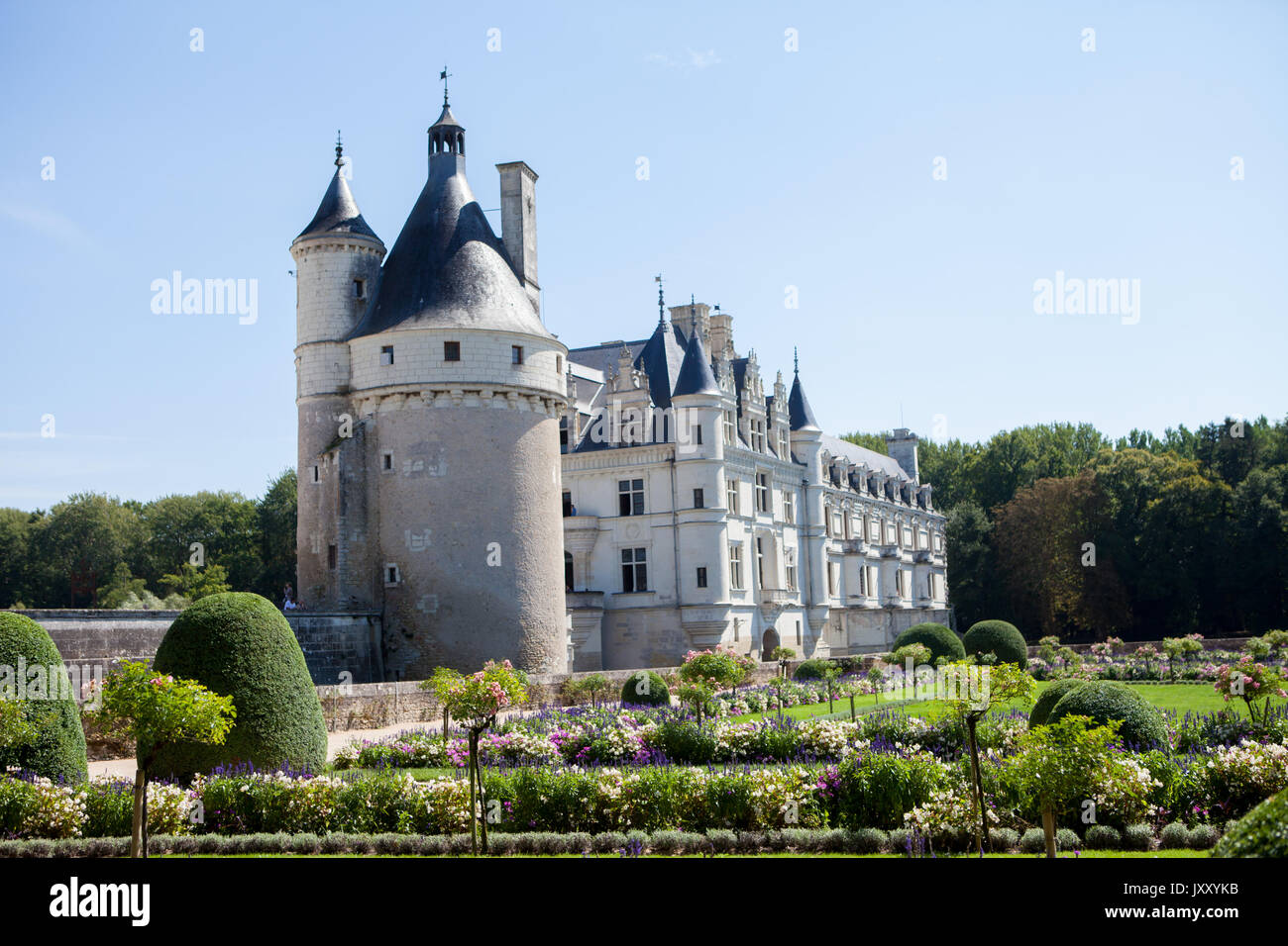 29 AUGUST 2015, FRANCE: French castle Chateau de Chenonceau, located ...