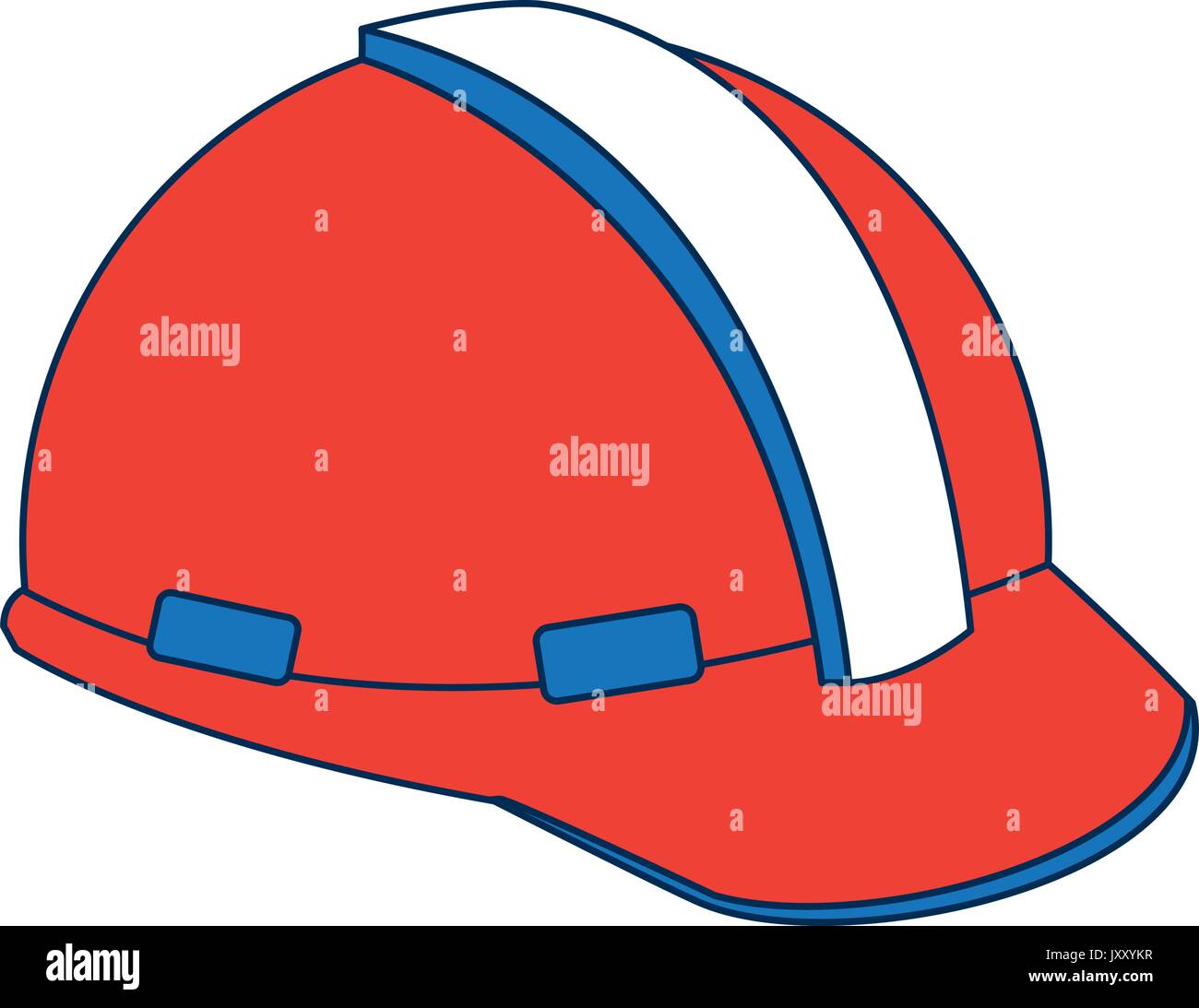 construction helmet element safety in construction work Stock Vector ...