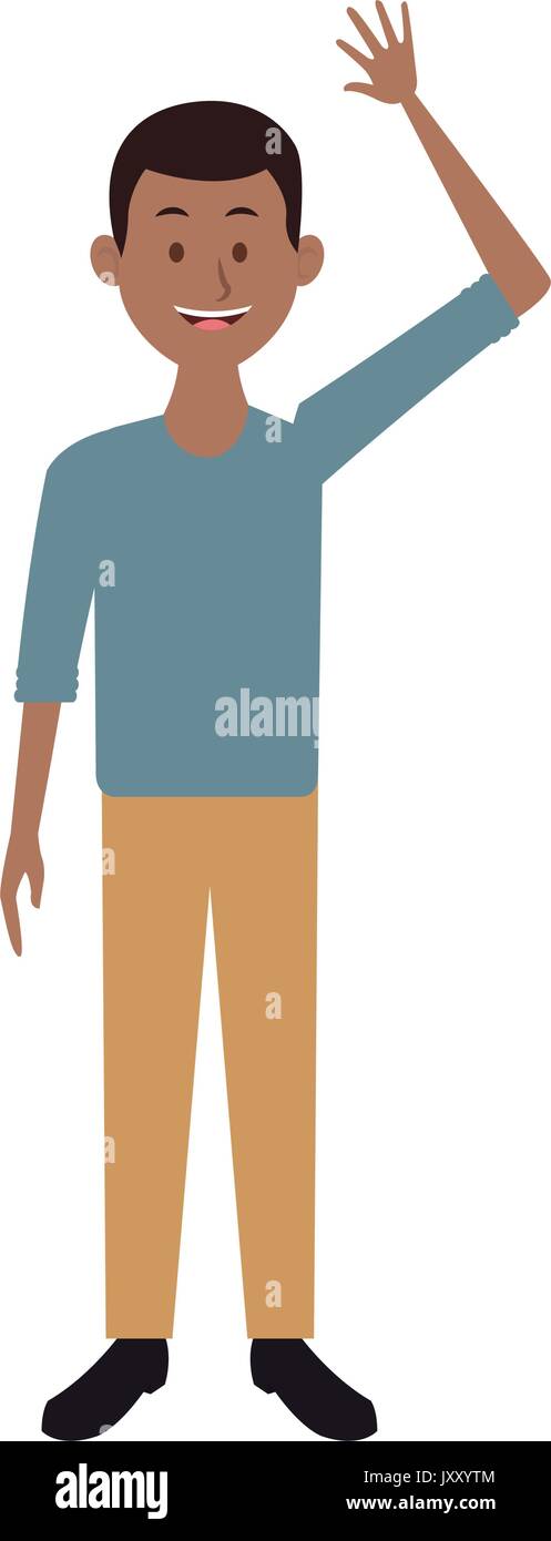 Man waving arms Stock Vector Images - Alamy