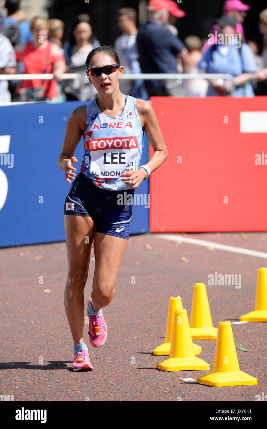 Daseul Lee of Korea competing in the IAAF World Athletics Championships ...