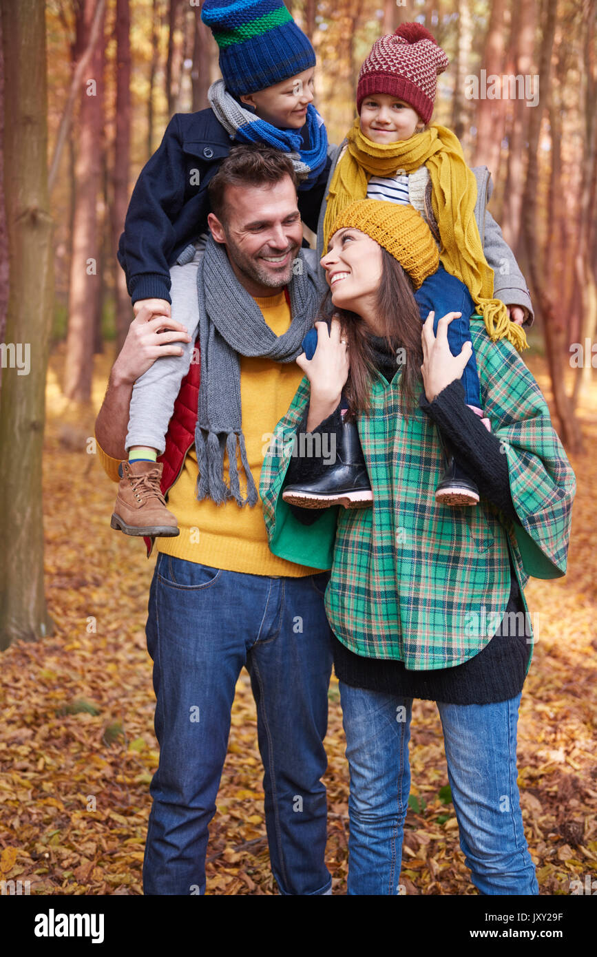 Autumn is their favourite season Stock Photo - Alamy