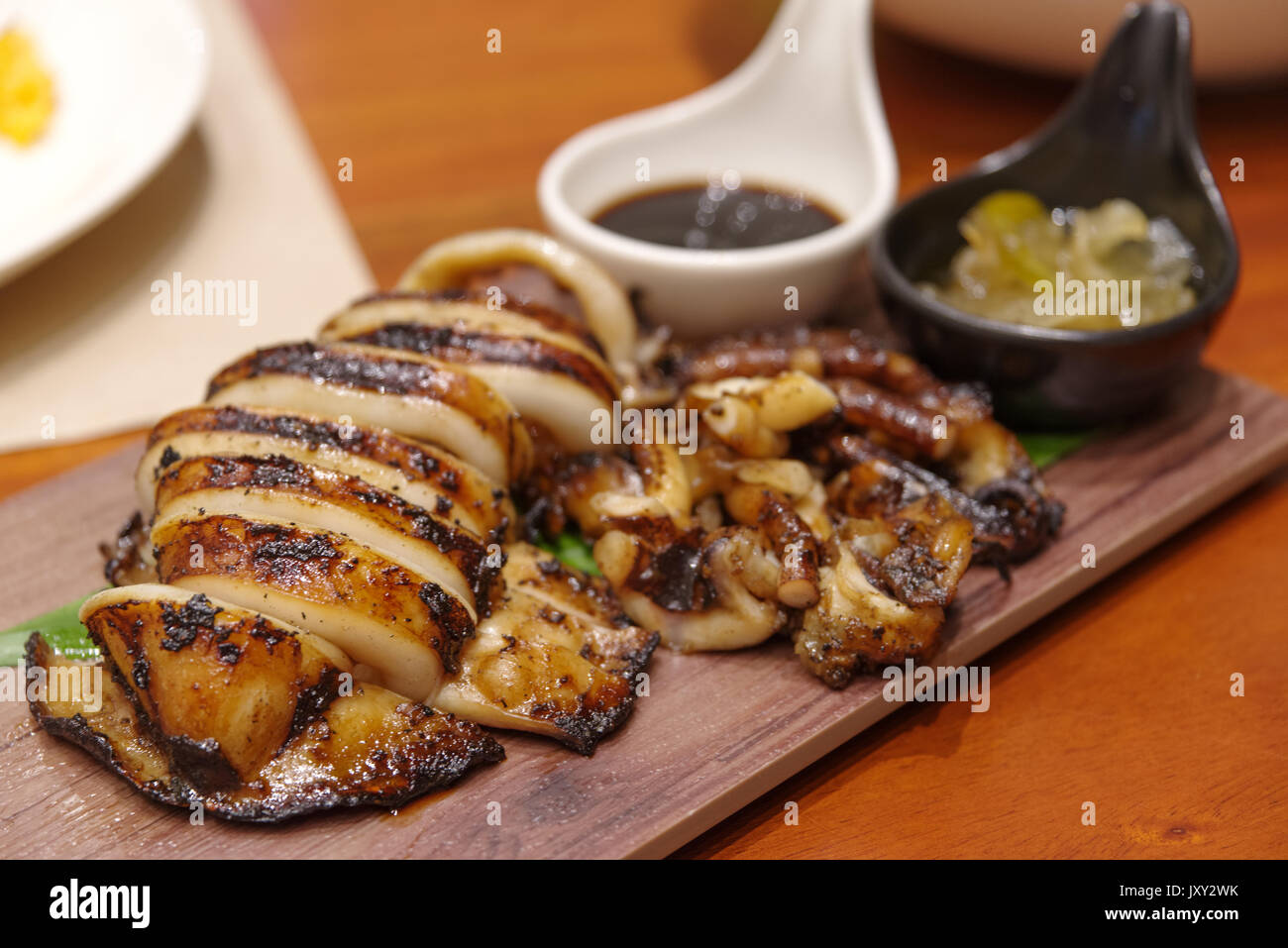 Filipino Traditional Food Inihaw na Pusit (Grilled Squid Stock Photo ...