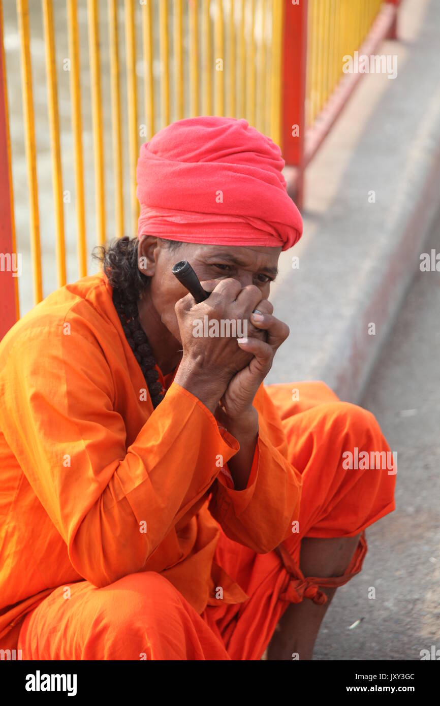 Indian Baba Swami Sadhu Holy Man And Pilgrim Saddhu Haridwar