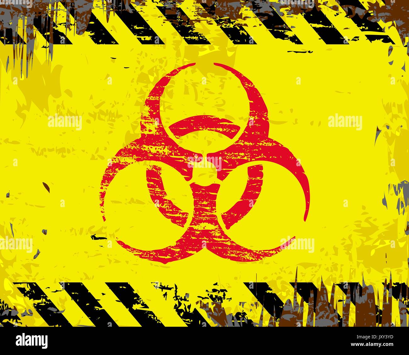 Biohazard symbol on grungy enamel metal sign Stock Vector Image & Art ...