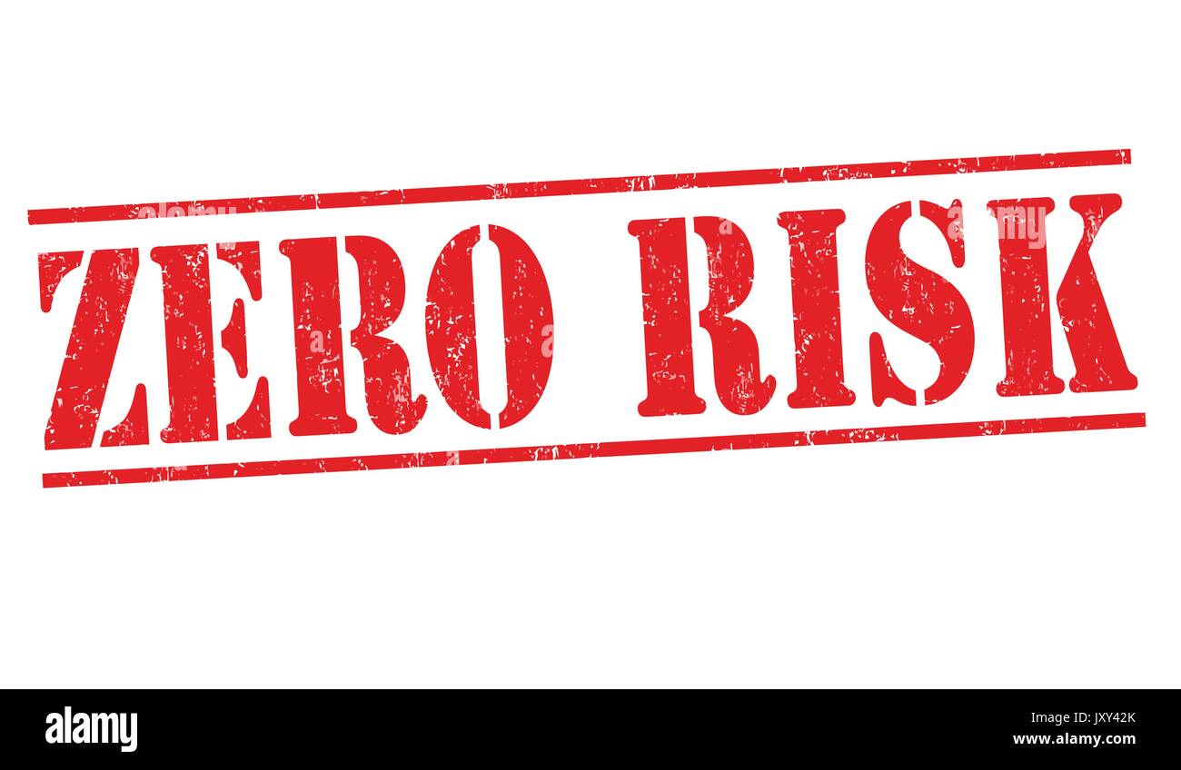 Zero risk grunge rubber stamp on white background, vector illustratio ...