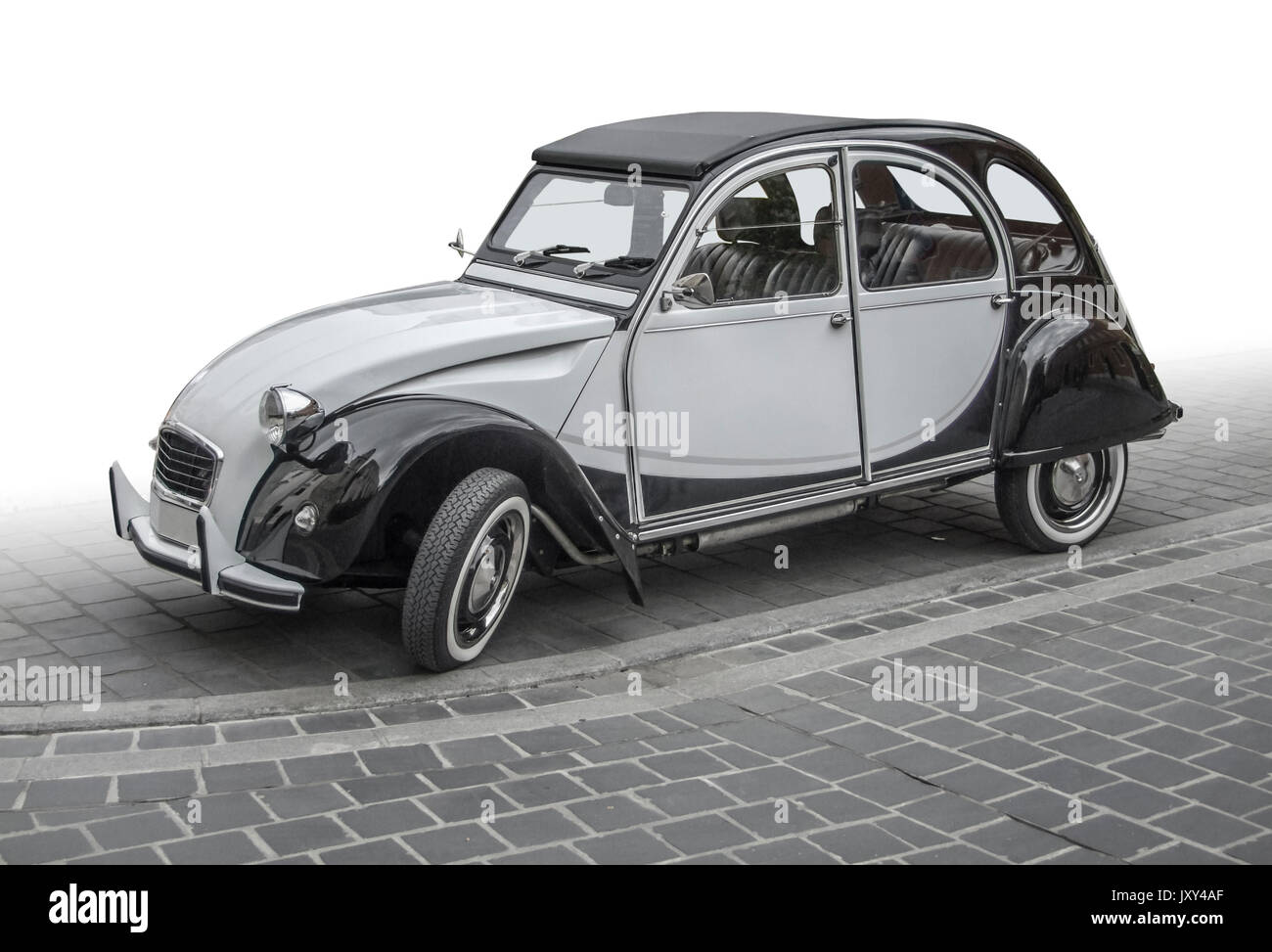 gradient isolated grey historic small car Stock Photo - Alamy