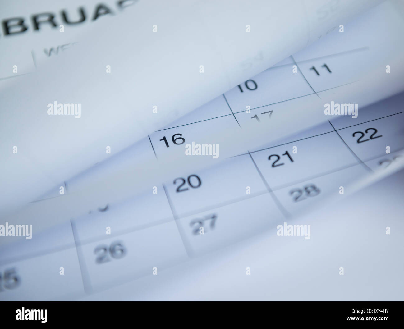 Closeup of numbers on calendar page Stock Photo - Alamy