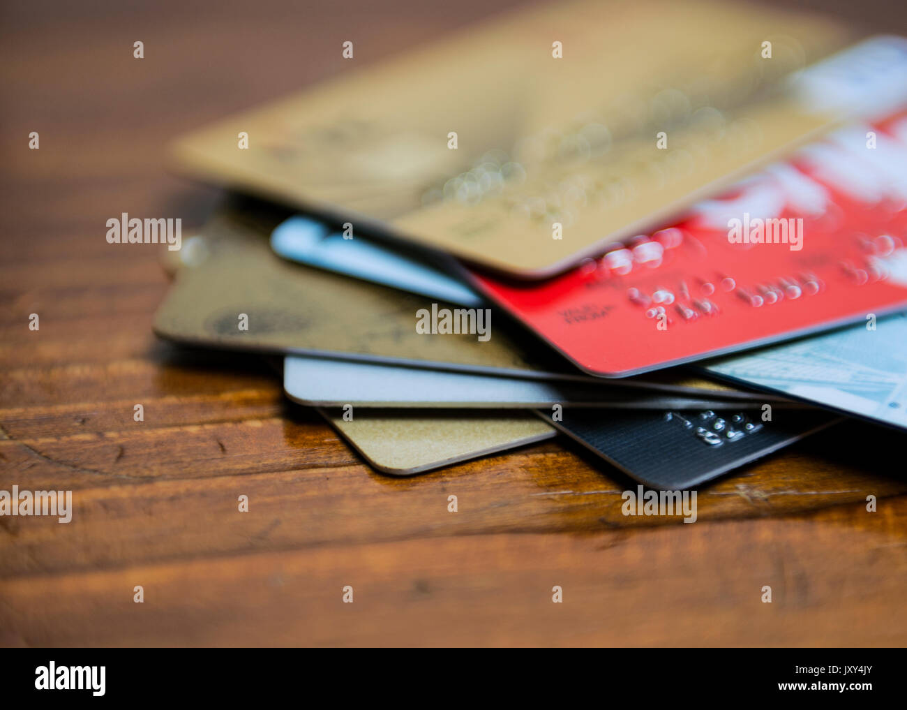 Stack of credit cards Stock Photo - Alamy