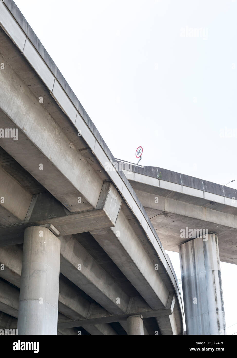 bottom of Concrete bridge Stock Photo - Alamy