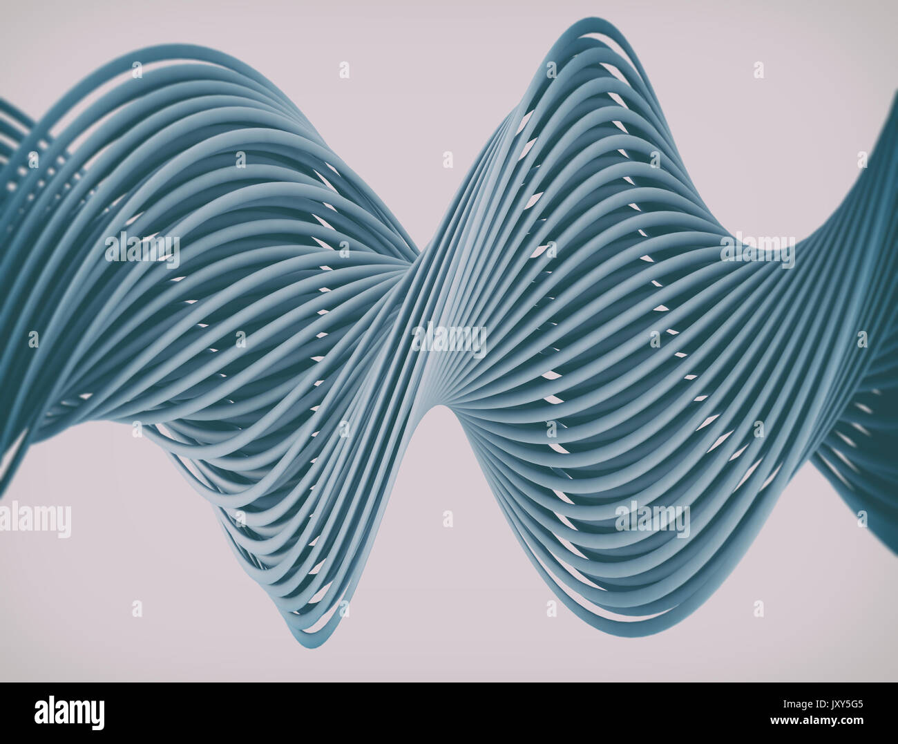 Twisted blue wires abstract 3d render Stock Photo - Alamy