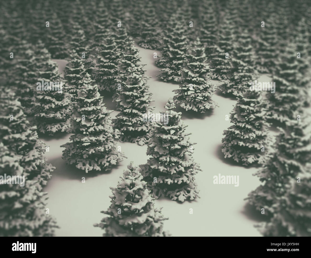 Christmas winter scene top view Stock Photo - Alamy