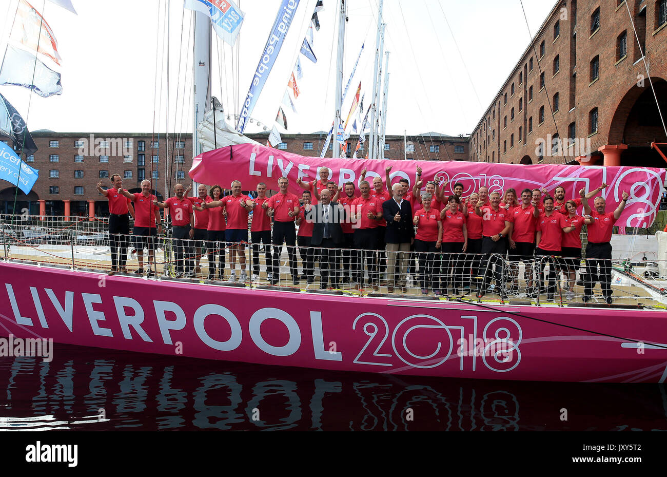 Lord Mayor of Liverpool Joe Anderson, Lance Shepherd skipper and Robin ...