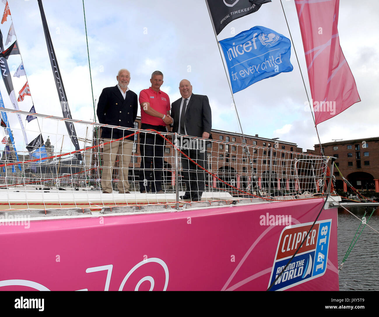 (Left to right) Robin Knox-Johnston, Lance Shepherd skipper of ...