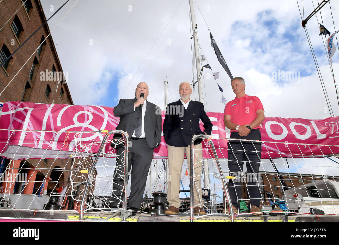 (From left to right) Lord Mayor of Liverpool Joe Anderson, Robin Knox ...