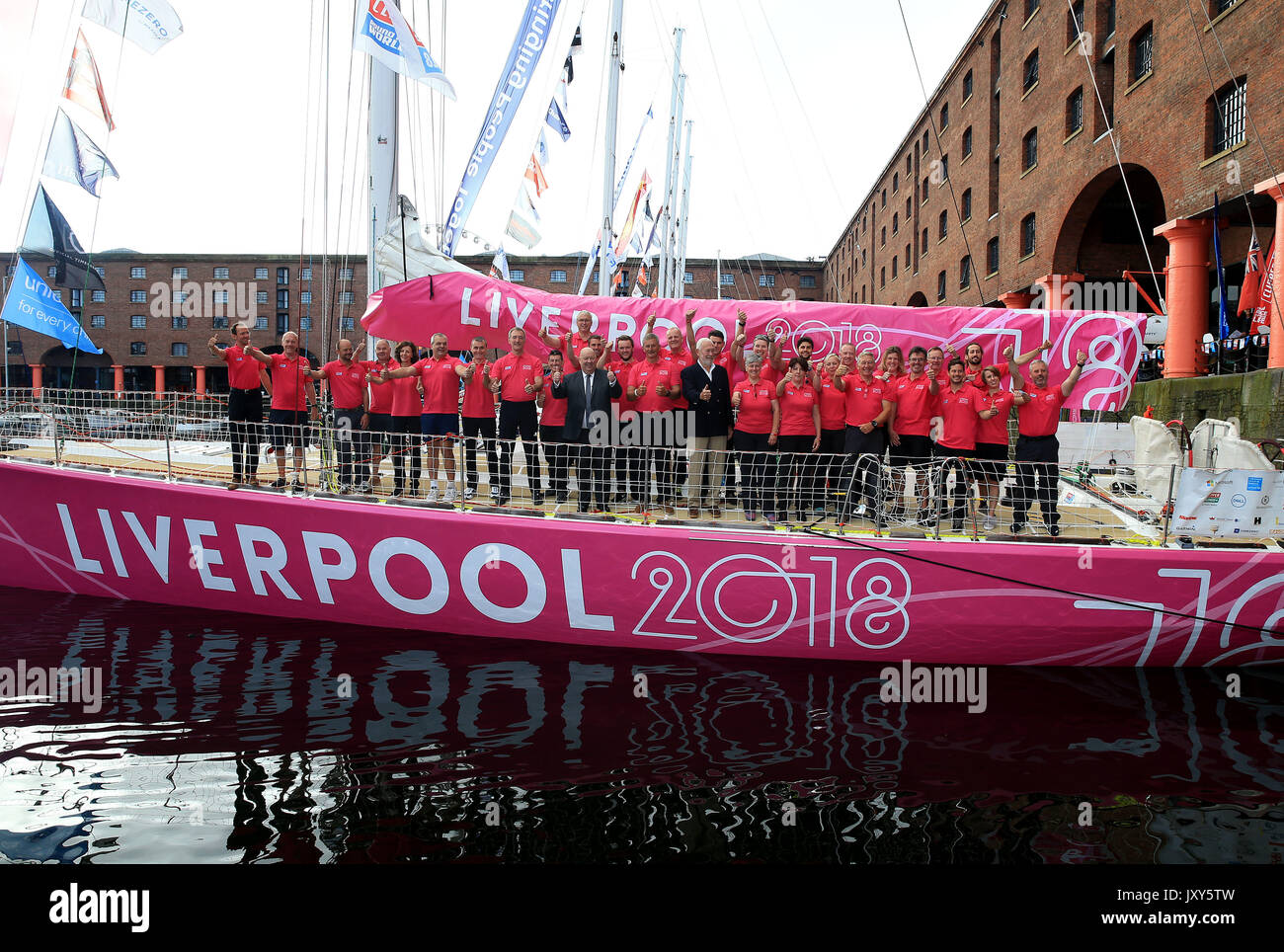 Lord Mayor of Liverpool Joe Anderson, Lance Shepherd skipper and Robin ...